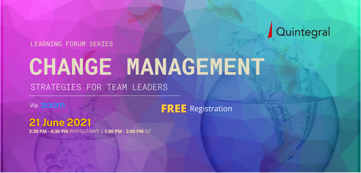 Learning Forum Series: Change Management - Quintegral